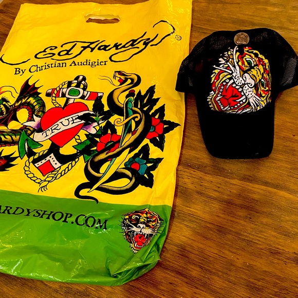 Ed Hardy | Accessories | Rare Vintgae Don Ed Hardy Rhinestone Tiger ...